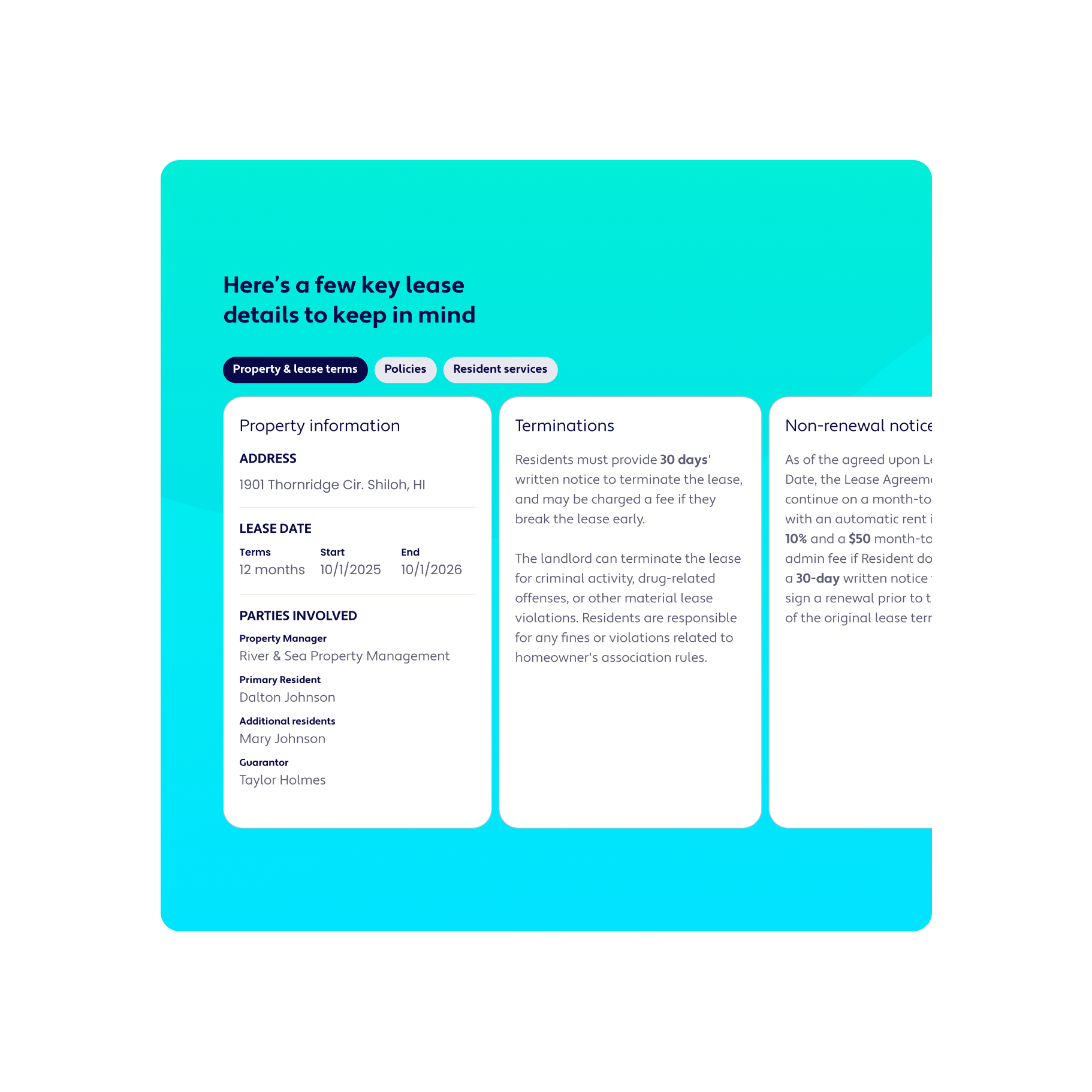 Resident Onboarding Lift from Second Nature and AppFolio